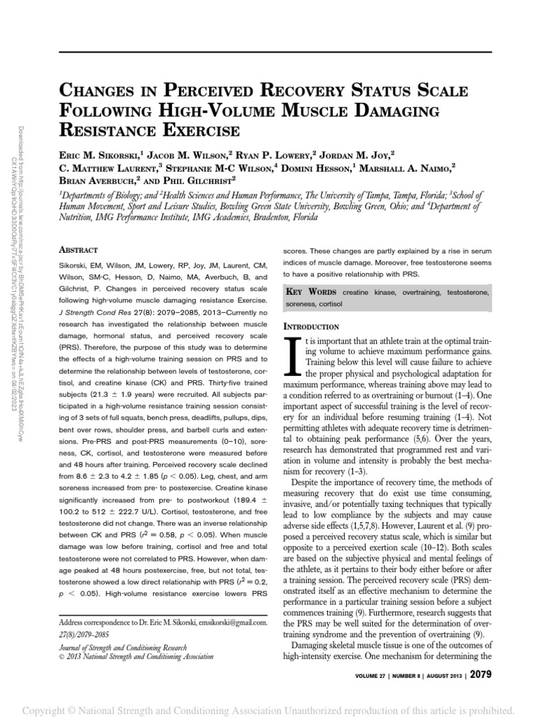 Changes in Perceived Recovery Status Scale.5 | PDF
