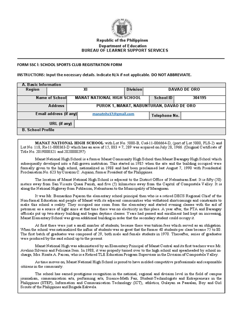 Sport Club Forms | PDF | Sports