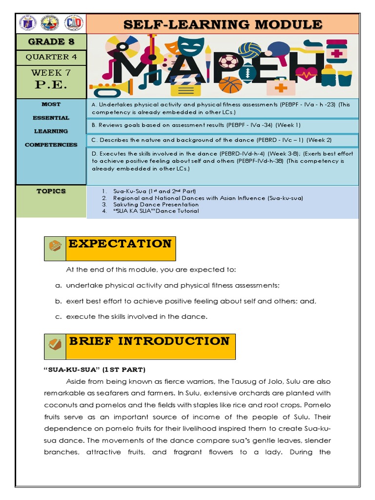 MAPEH 8 Q4 Week 7 | PDF | Dances | Hand