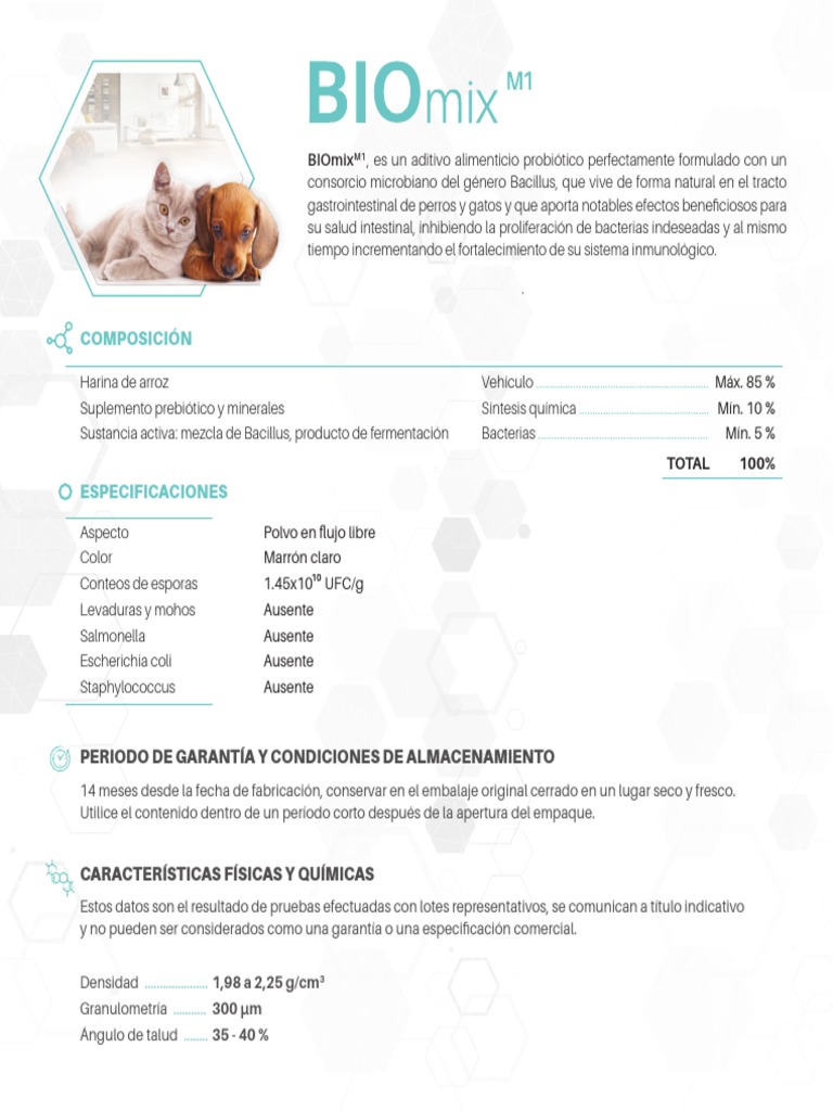 Ficha Tecnica BIOmix M1 | PDF | Alimentos | Las bacterias