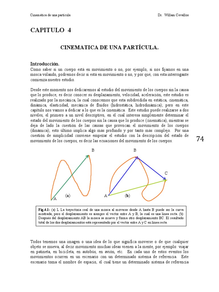 CAPITULO 4 - Cinematica-Nuevo | PDF | Velocidad | Cinemática