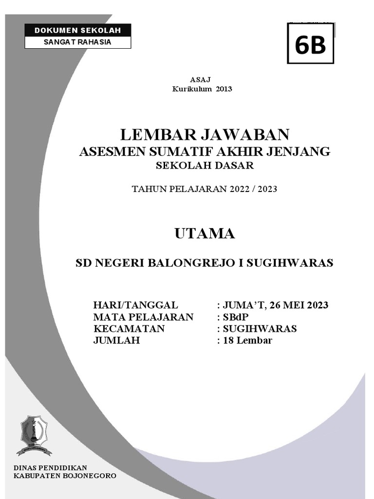 Sampul Soal Ujian Sekolah - WWW - Kherysuryawan.id | PDF