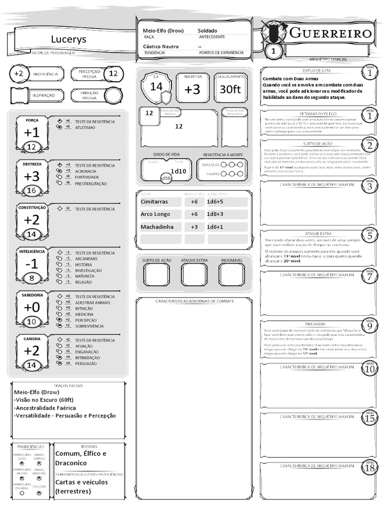 Drow Fighter | PDF | Militar