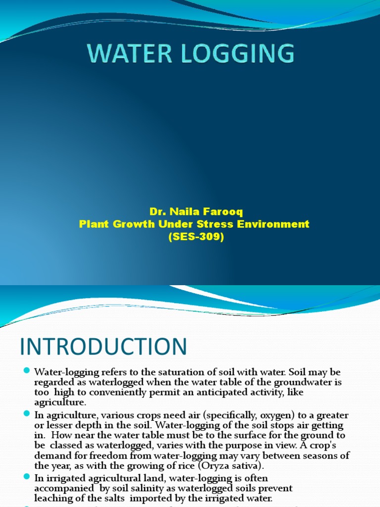 Understanding Water-Logging in Agriculture | PDF | Soil | Water