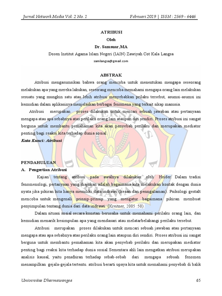 teori atribusi | PDF