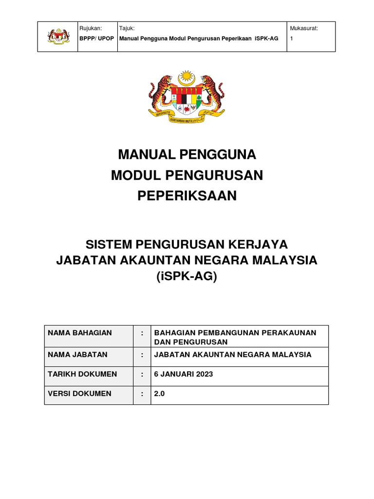 Manual Pengguna Modul Peperiksaan iSPK-AG | PDF