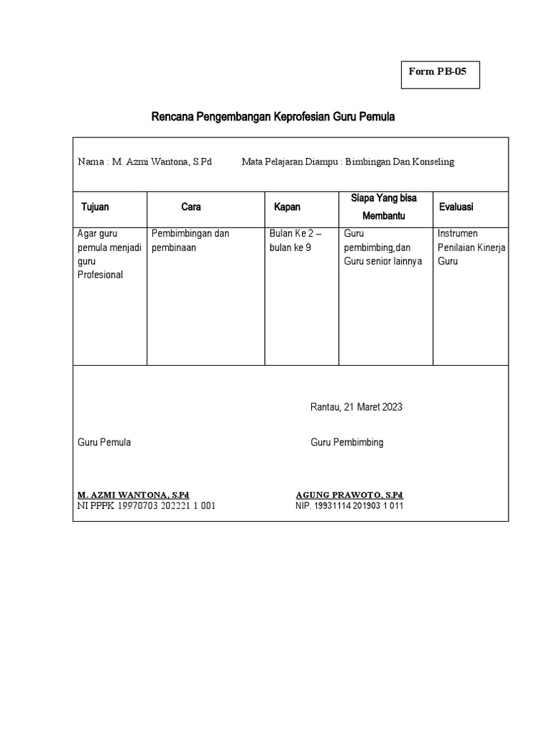 Form Pb-05 S.D Pb-08 (PB, Ks Dan Ps Lengkap) 2 | PDF