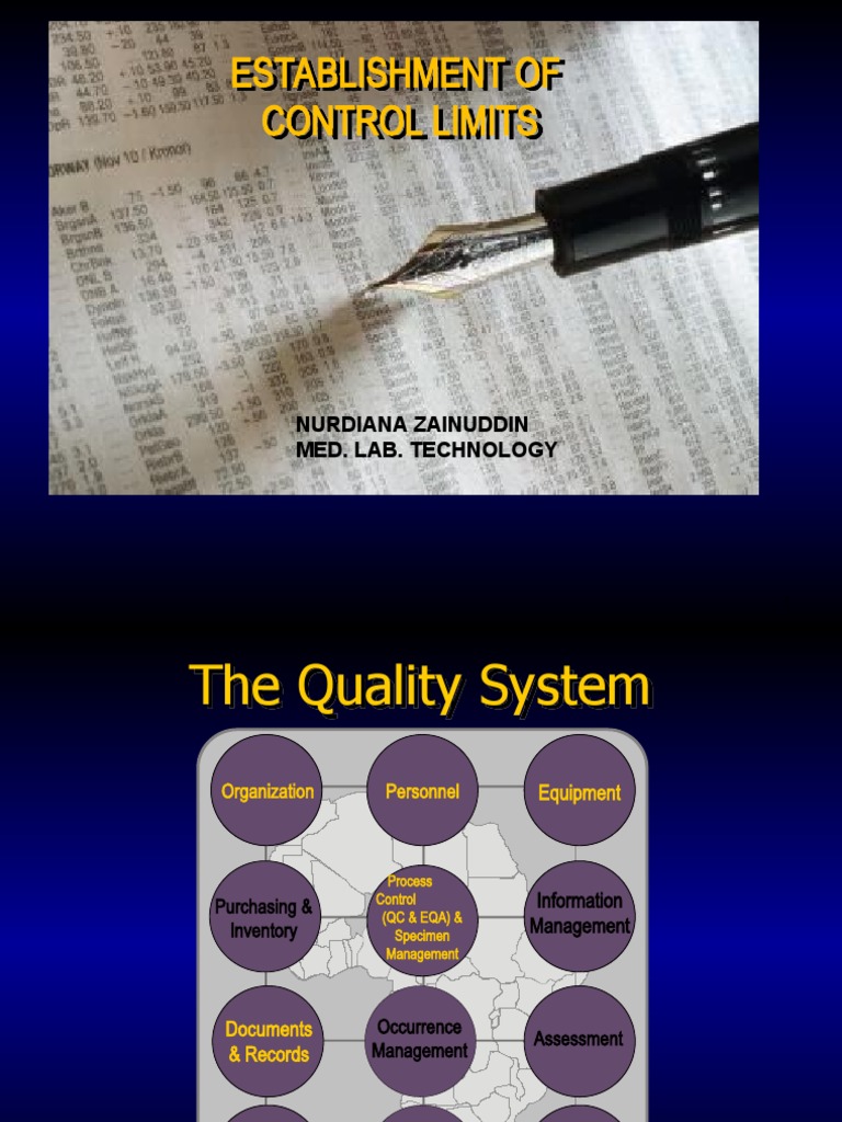 L9 - Establishment of Control Limits | PDF | Standard Deviation | Accuracy And Precision