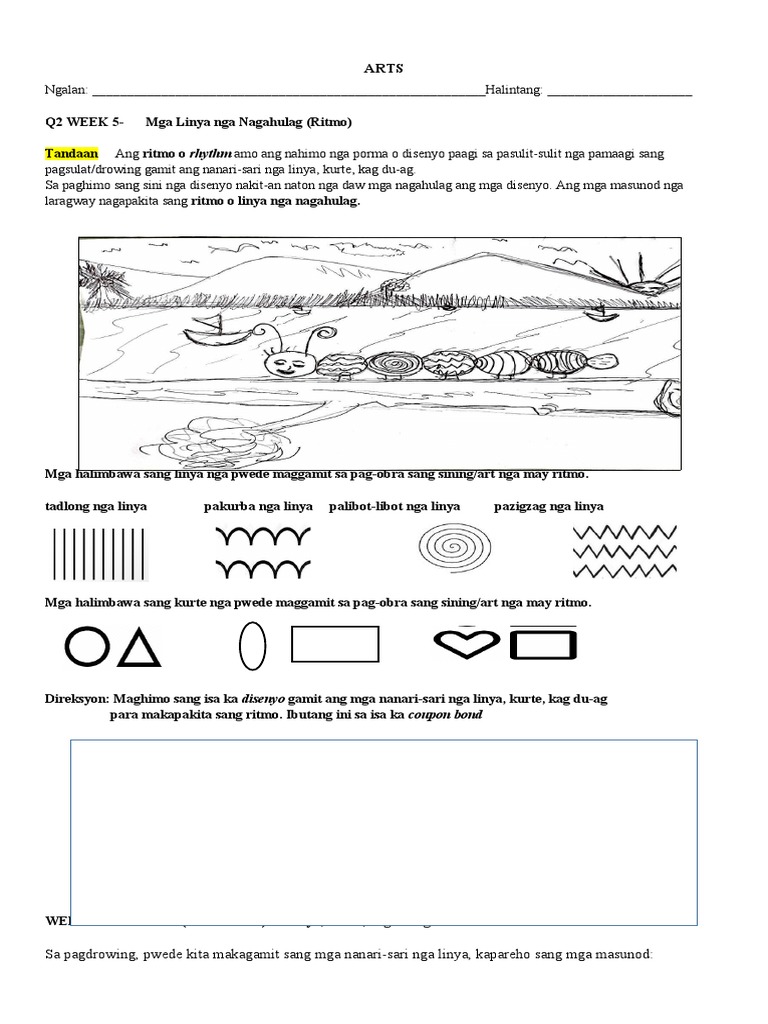 ARTS2 Q2 WK 5 6 Worksheets | PDF