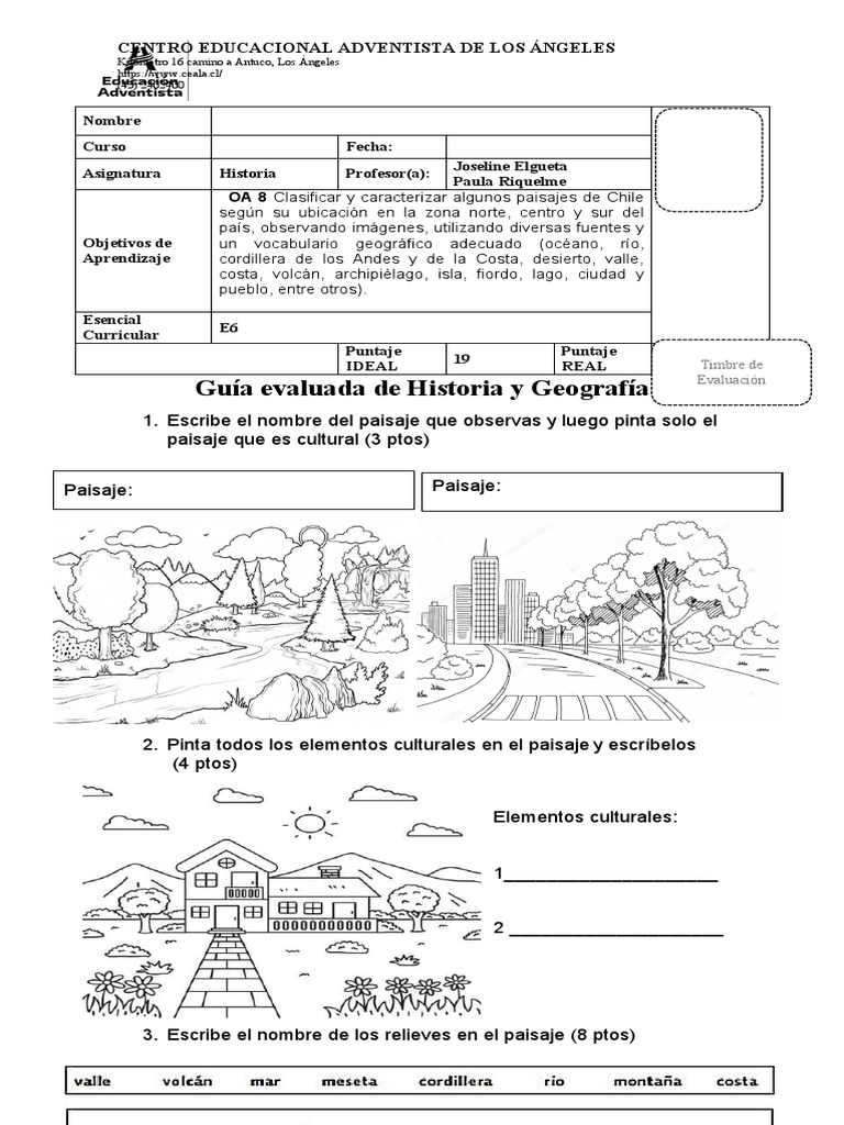 Evaluación de Los Paisajes Historia | PDF | Paisaje | Morfología
