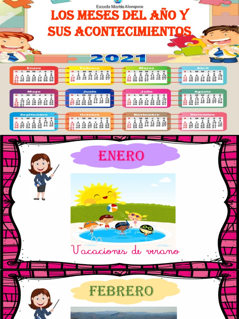 Los Meses Del Año y Su Acontecimiento para Niños | PDF