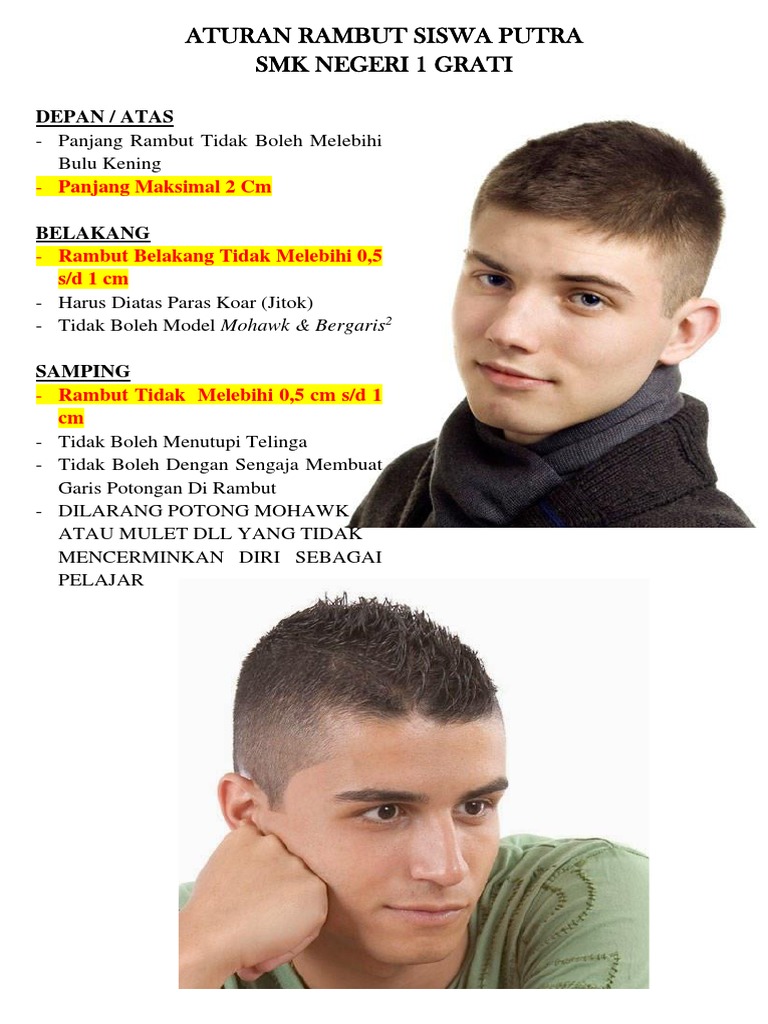 Aturan Rambut Siswa Putra 2022 | PDF