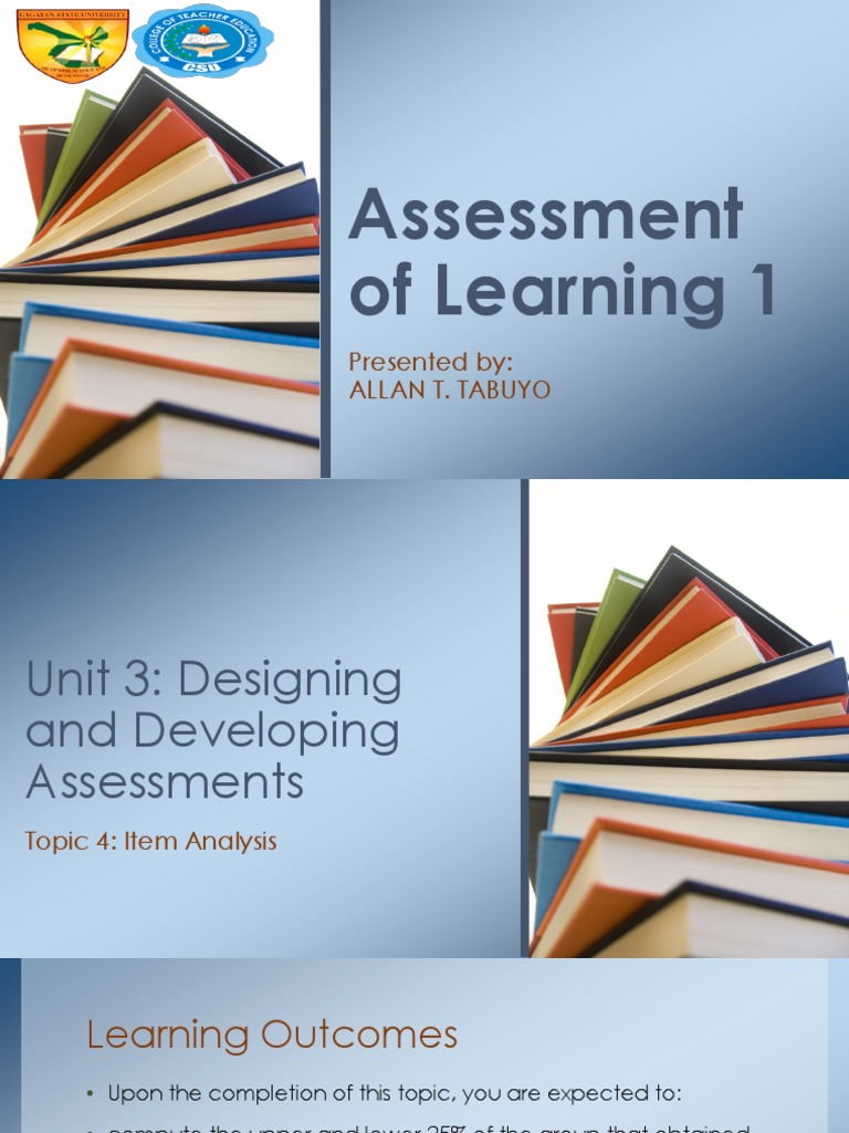 Assessment of Learning 1 Unit 3 Topic 4 Item Analysis | Download Free PDF | Educational ...