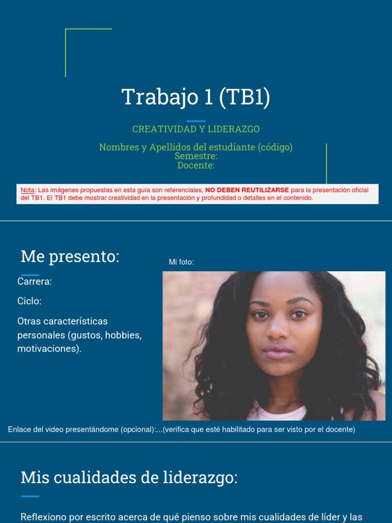 Guía TB1 (Creatividad y Liderazgo) | PDF