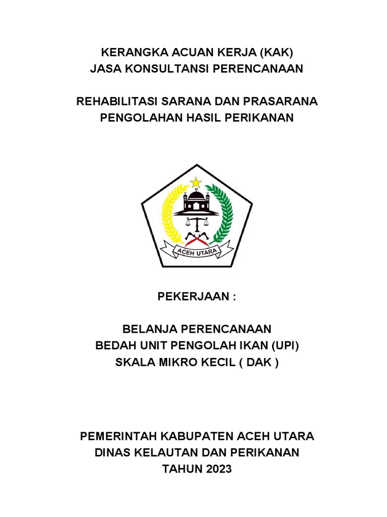 KAK Perencanaan UPI DKP | PDF