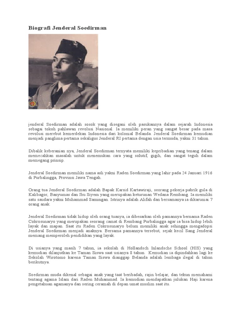 Biografi Jenderal Soedirman | PDF