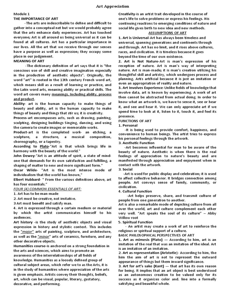 1st Sem ART A. | PDF | Color | Composition (Visual Arts)