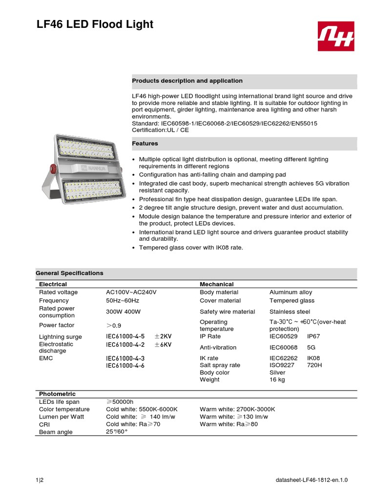 LF46 LED Flood Light | PDF