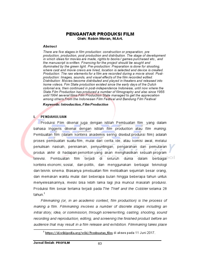 Pengantar-Produksi-Film ROBIN MORAN | PDF | Film Director | Filmmaking