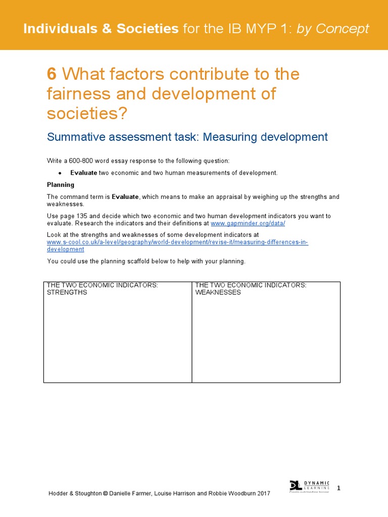 6c.summative Assessment Task - Measuring Development | Download Free ...