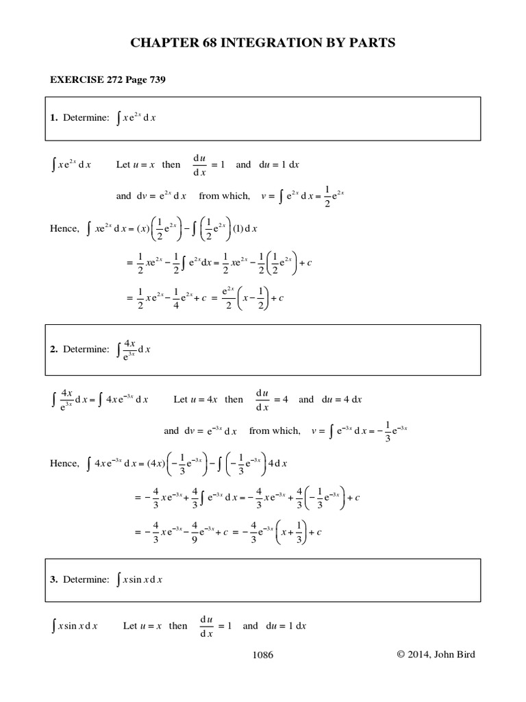 Integration by Parts | PDF | Mathematical Concepts | Algebra
