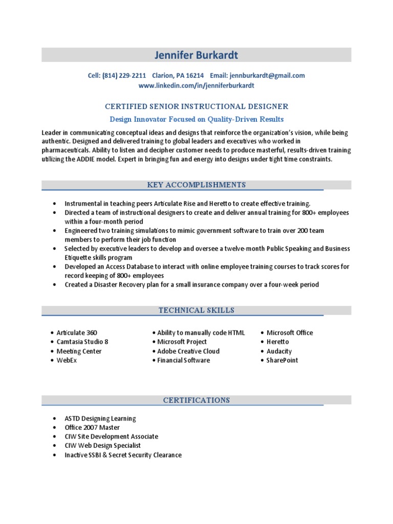 2023 Resume | PDF | Instructional Design | Educational Technology