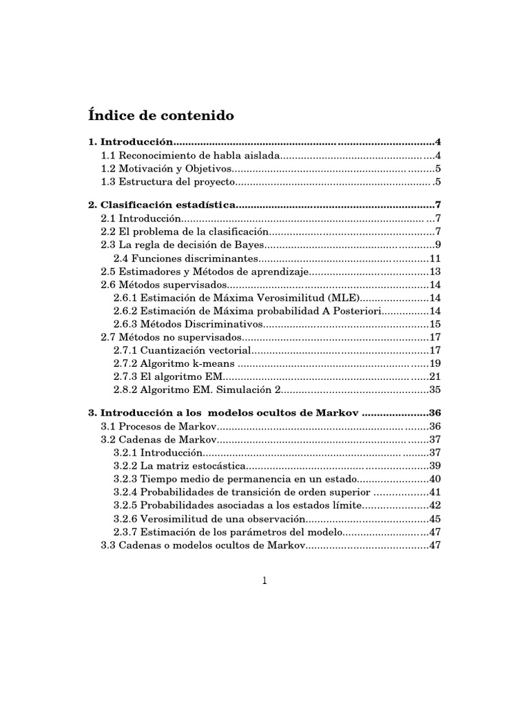 PFC - HMM y Algoritmo EM | PDF | Distribución normal | Probabilidad