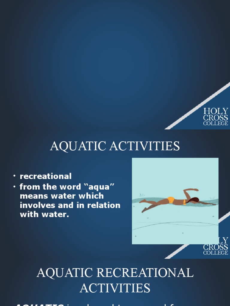 Lesson 2 Aquatic Activities | PDF | Swimming | Rowing