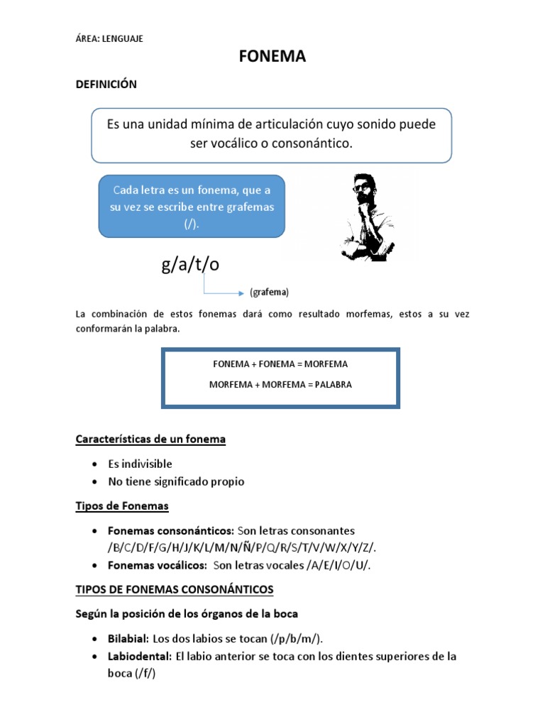 FONEMAS | PDF | Lingüística | Fonética