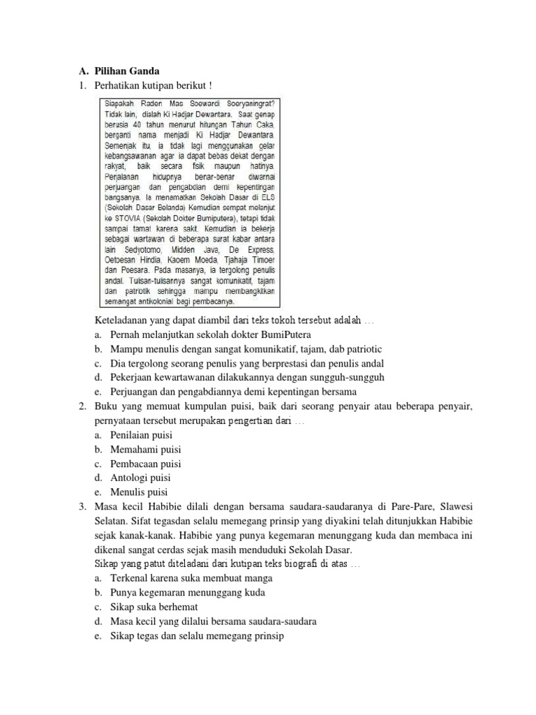 Latihan Soal Pas | PDF