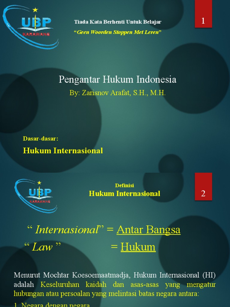 Dasar-Dasar Hukum Internasional | PDF