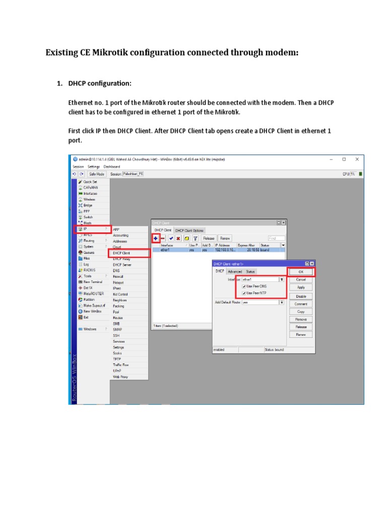 CE Mikrotik Configuration | PDF