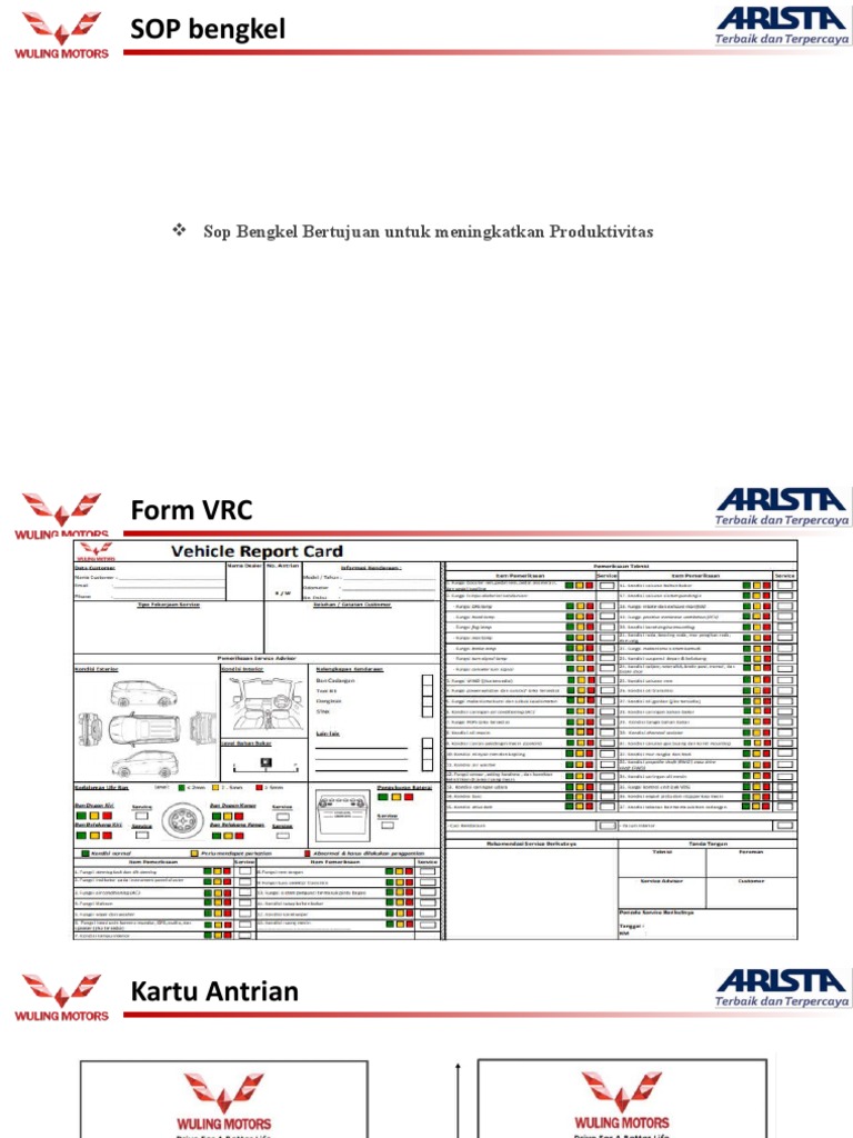 SOP Bengkel untuk Peningkatan Produktivitas | PDF