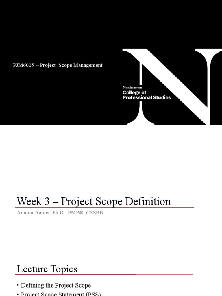 PJM6005-Week 3- Project Scope Definition_Master-2022_v1 (1) | PDF ...