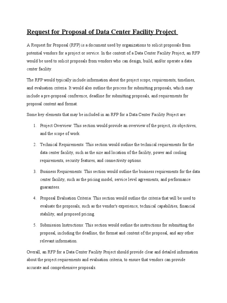 Inception Report of Datacenter Project | PDF