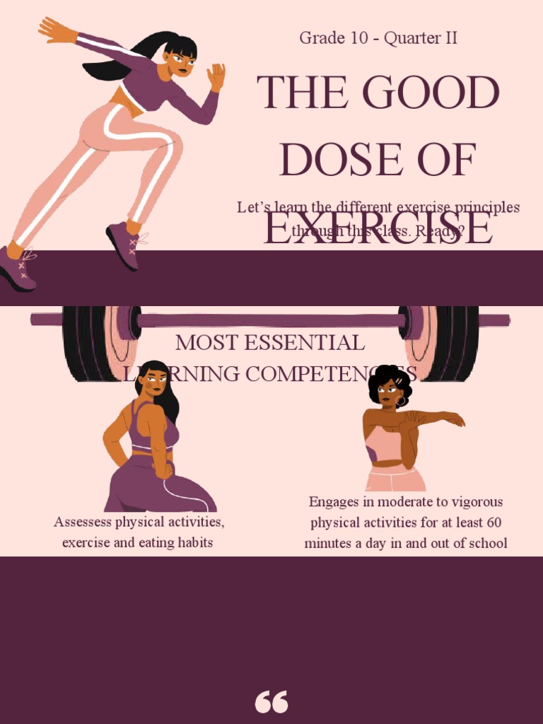 The Fitt Principle Good Dose of Exercise | PDF | Physical Fitness ...