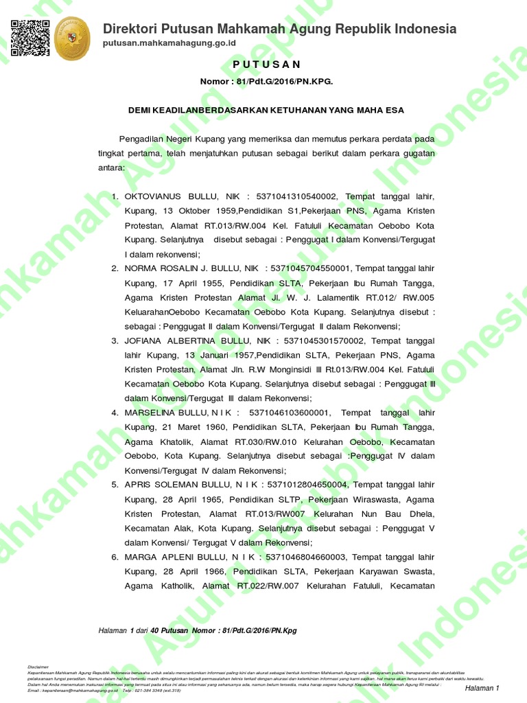 Putusan Waris 3 PN-1 | PDF