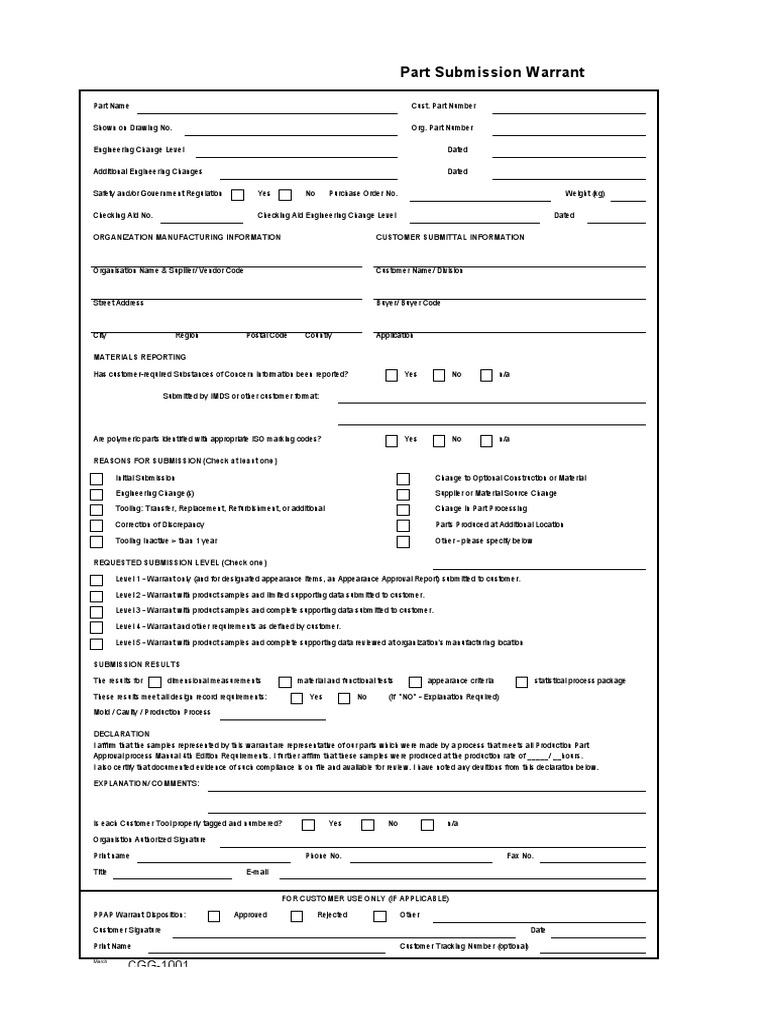 PPAP Fourth Edition 2006 | PDF | Specification (Technical Standard ...