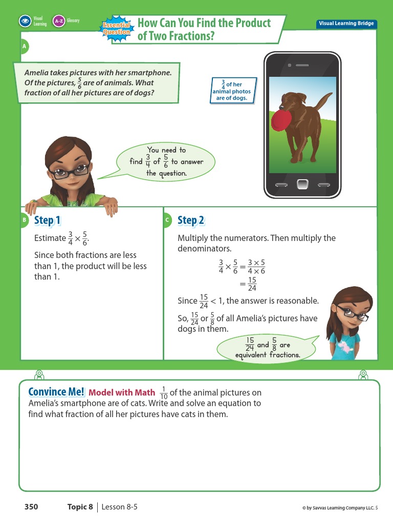 Envision - 8.5 Multiply Two Fractions | PDF
