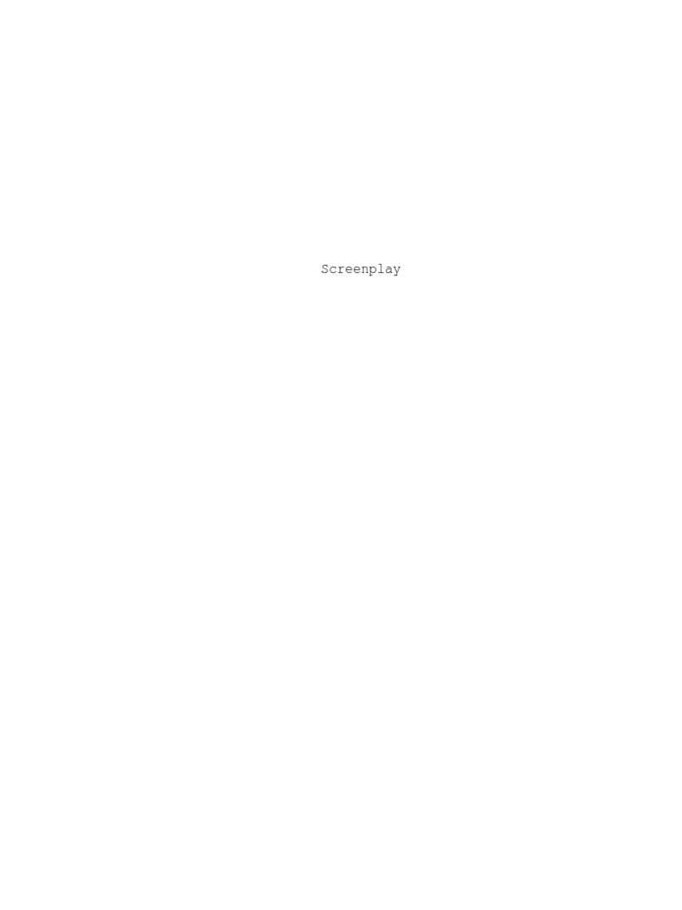 Screenplay | PDF