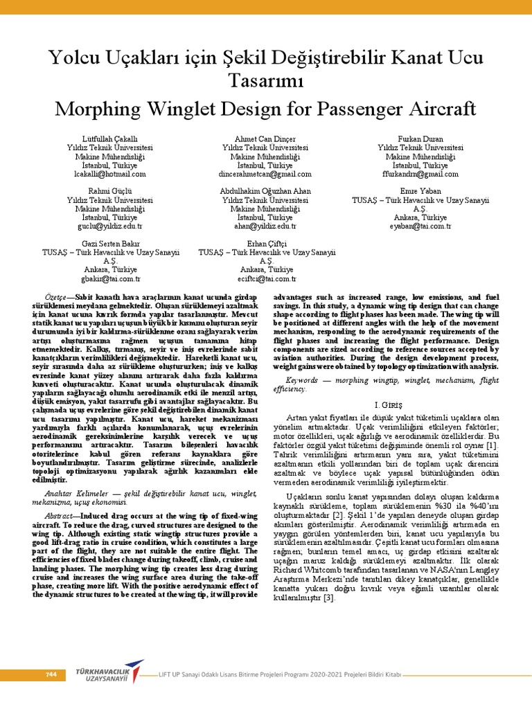 Morphing Winglet Design For Passenger Aircraft | PDF
