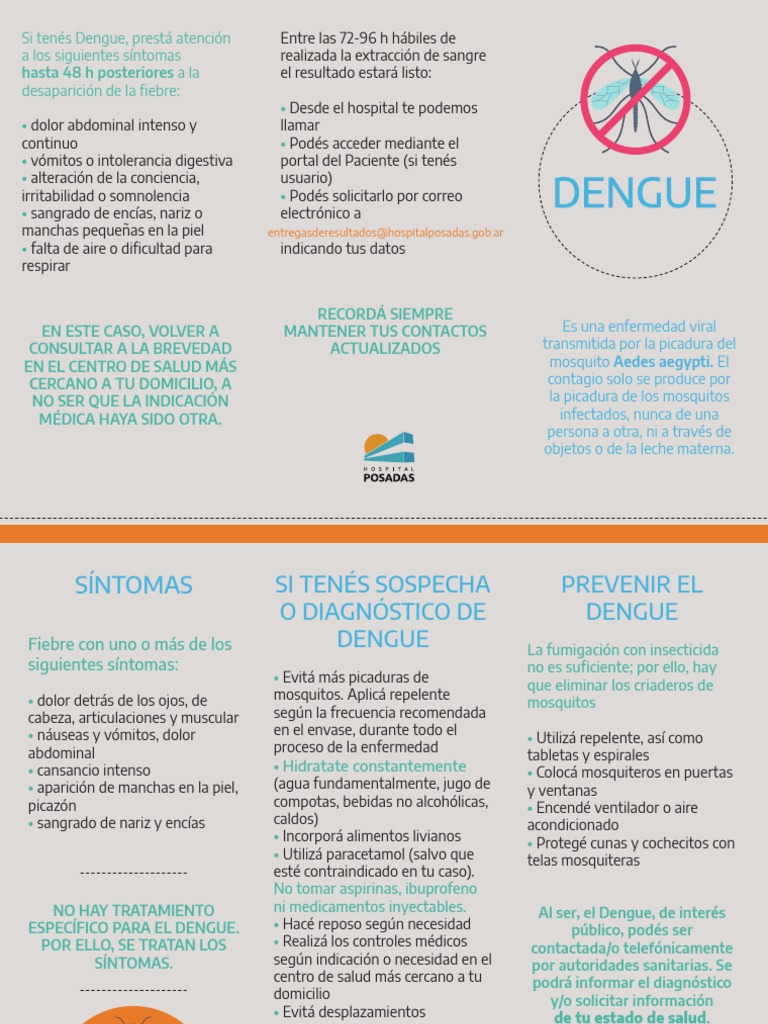 Triptico Dengue Adultos 2023 | PDF