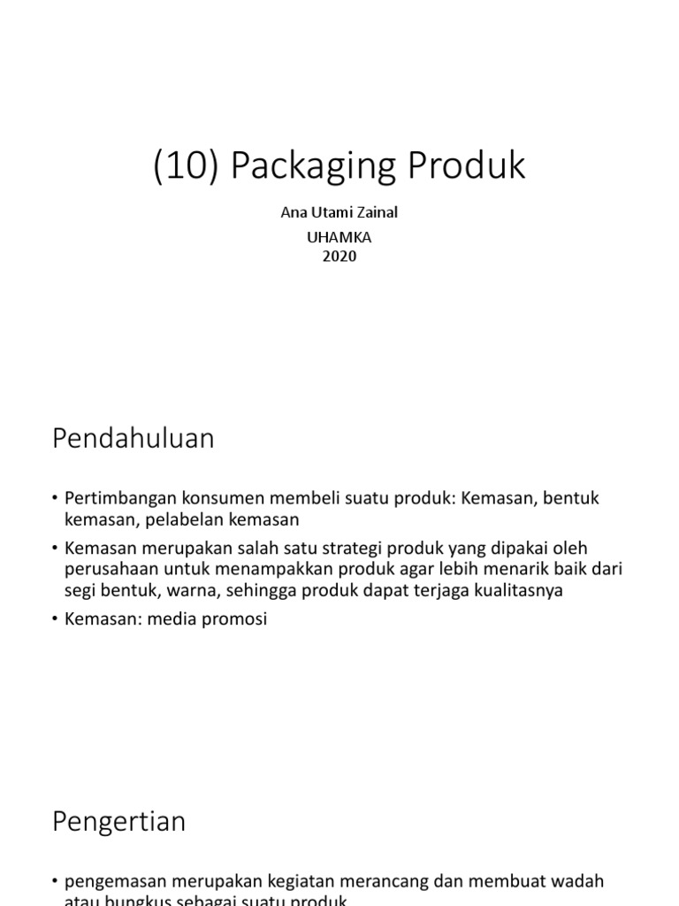 Packaging Produk | PDF | Bisnis | Pengelolaan Keuangan & Uang