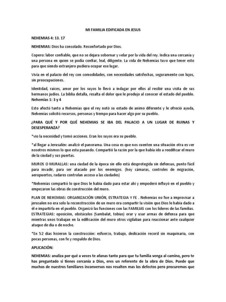 Nehemias 4 | PDF | Dios
