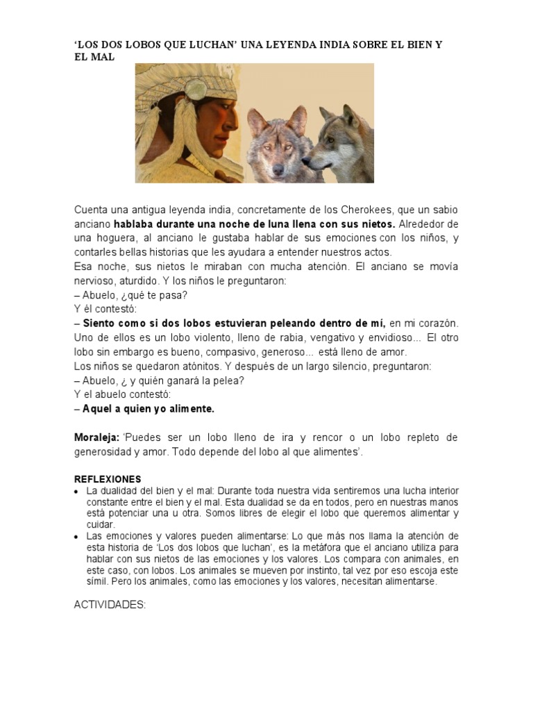 Los Dos Lobos Que Luchan 22-Agosto | PDF