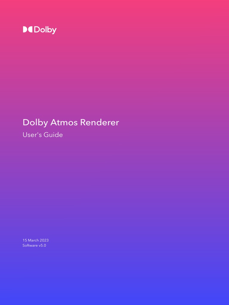 Dolby Atmos Renderer User's Guide | PDF | Window (Computing) | Menu ... Dolby Atmos Renderer User's Guide | PDF | Window (Computing) | Menu ...