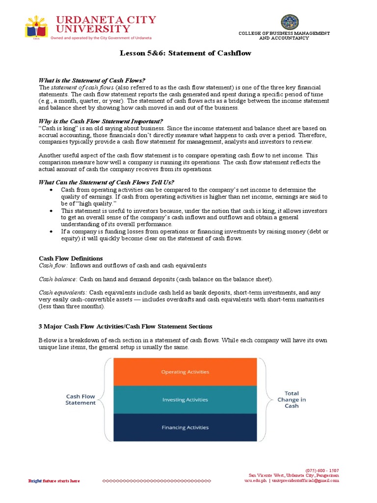 Lesson 5 & 6 - Financial Controllership | PDF | Cash Flow Statement ...