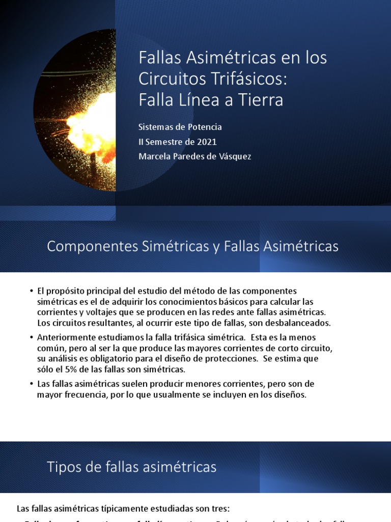 12 Sistemas de Potencia Módulo III Fallas Asimétricas, Falla L-T | PDF ...