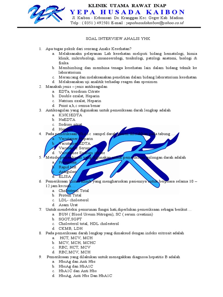 Soal Interview Lab 2022 | PDF