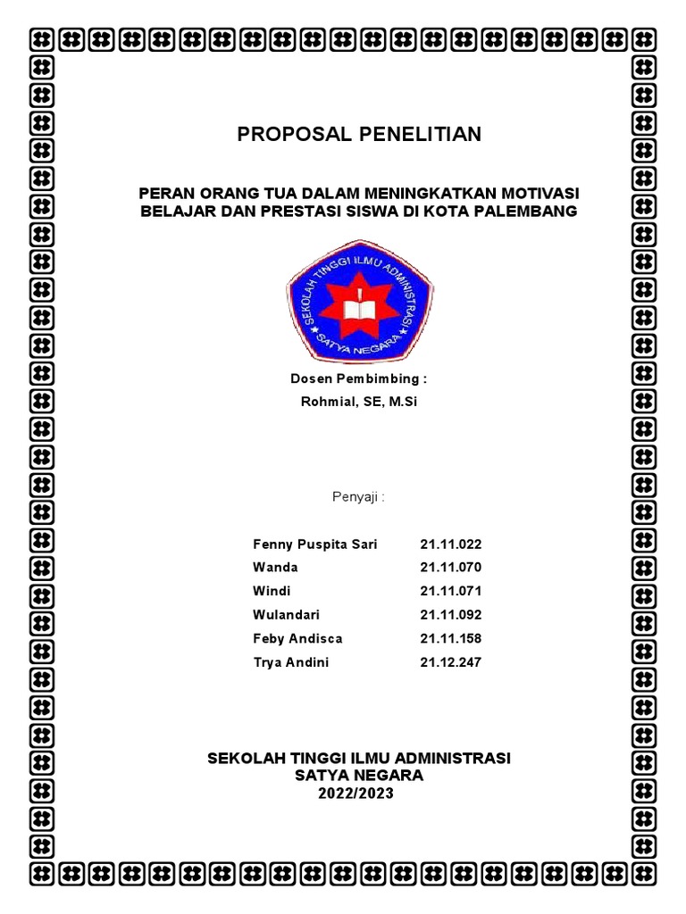 Proposal Penelitian Kualitatif | PDF